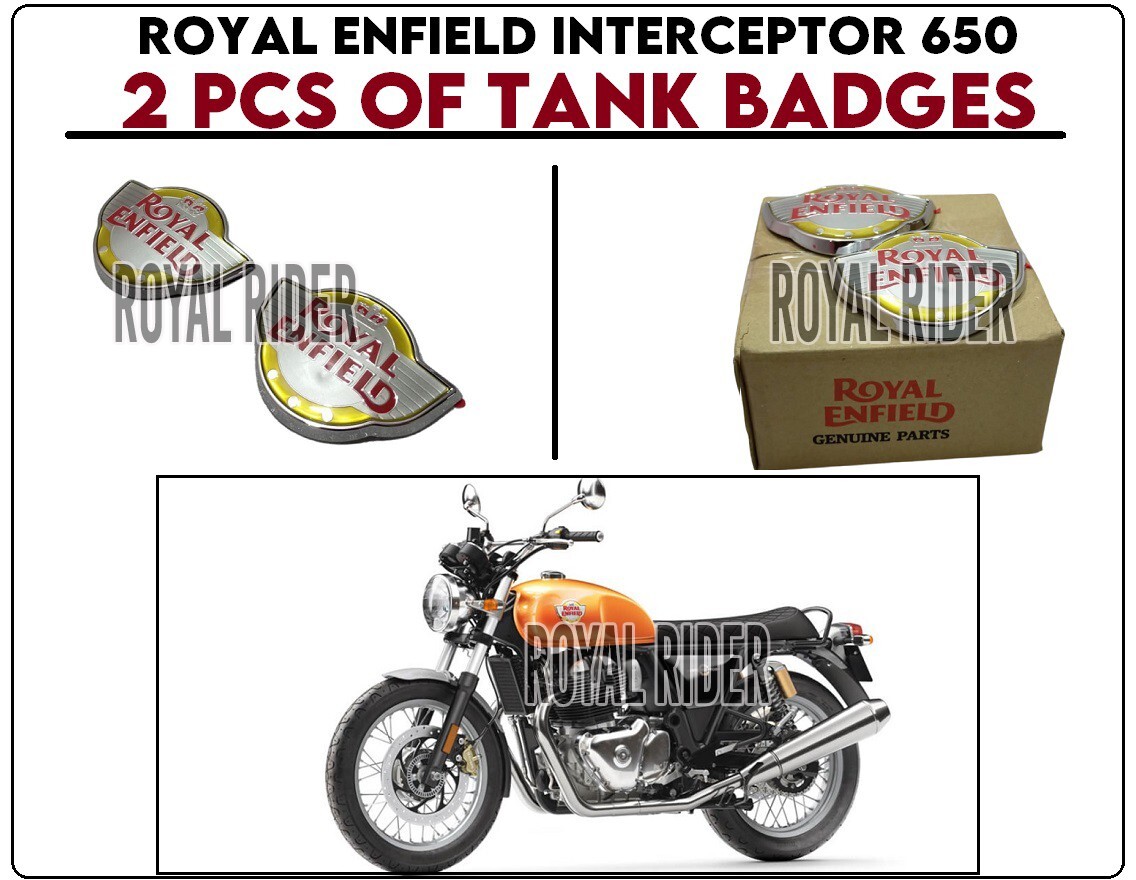 Fits Royal Enfield INTERCEPTOR 650 "2 PCS OF TANK BADGES" / EXPRESS ...