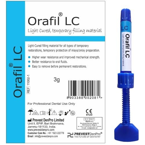 Dental ORAFIL LC Light Cured Temporary Filling Material 3gm Composite ...