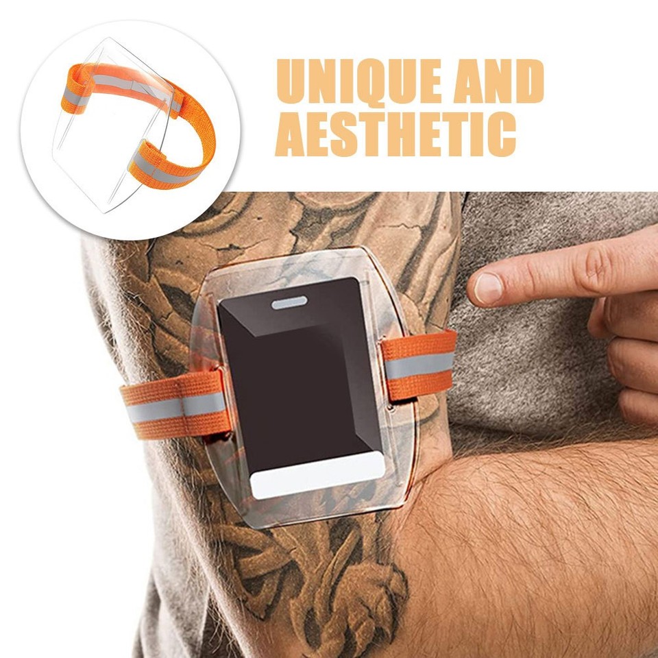 6 Pcs Name Tag Holder Adjustable Strap Arm Badge Wallet Armband Pass ...