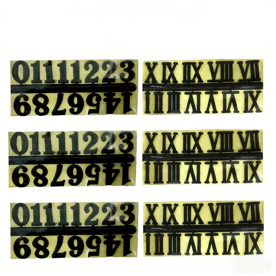 ABS Arabic and Roman Numeral Sets for Clock Accessories and Home Decor ...