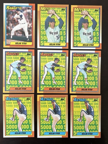 1990 Topps Lot Of (100) Cards- 76 HOF -Ryan, Puckett, Sandberg, Sosa RC ...