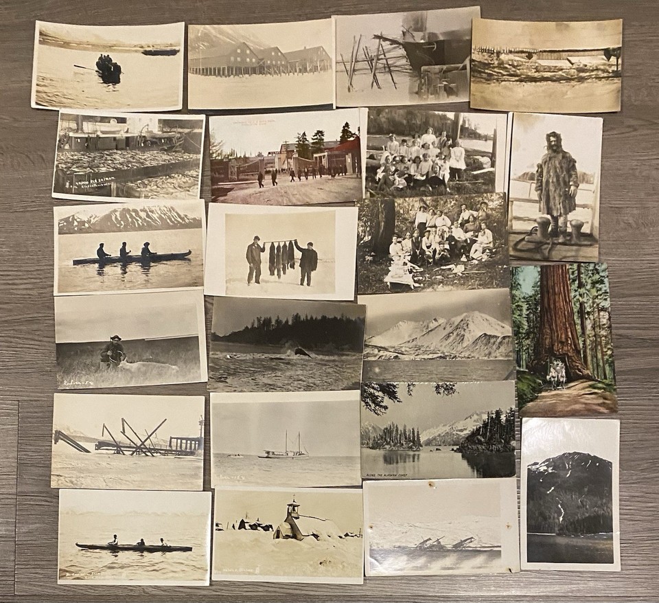 Lot Of 22 Real Photo Postcards 1900’s Alaska Frontier Fur Trapping ...