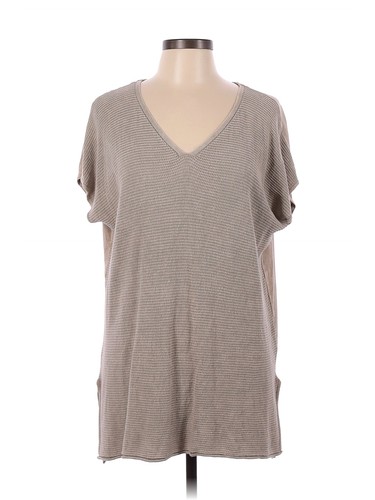 M Rena Women Gray Short Sleeve Top L | eBay