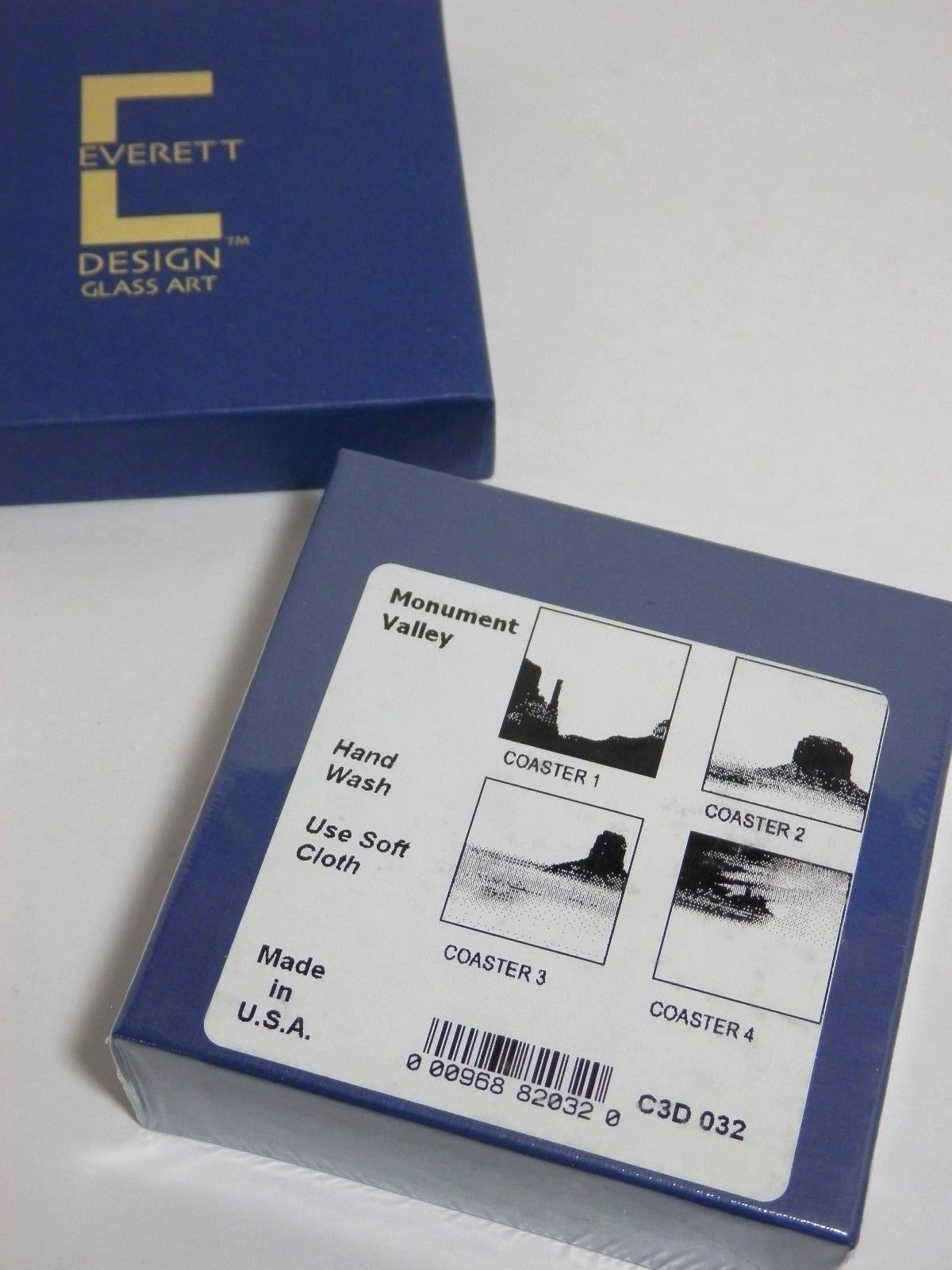 Everett Design 3-D Glass Coasters, Set of 4, Monument Valley, Art for Nature | eBay