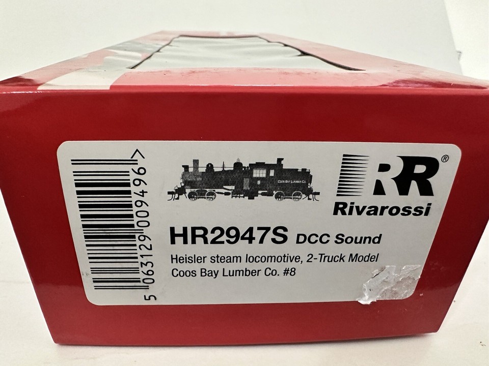 Rivarossi HO HR2947S Coos Bay Lumber Co. Heisler Steam Loco w/DCC Sound ...