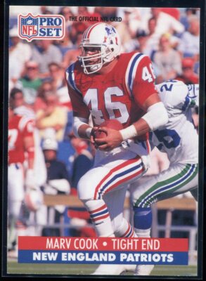 1991 Pro Set Football Marv Cook #227 New England Patriots | eBay