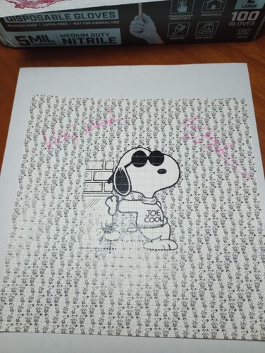 Snoopy blotter art signed by Famous Basest Victor Wooten and Anthony ...
