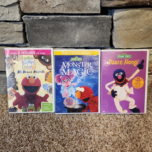 Lot of 3 Sesame Street DVDs: Elmo’s World All About Animals, Monster ...