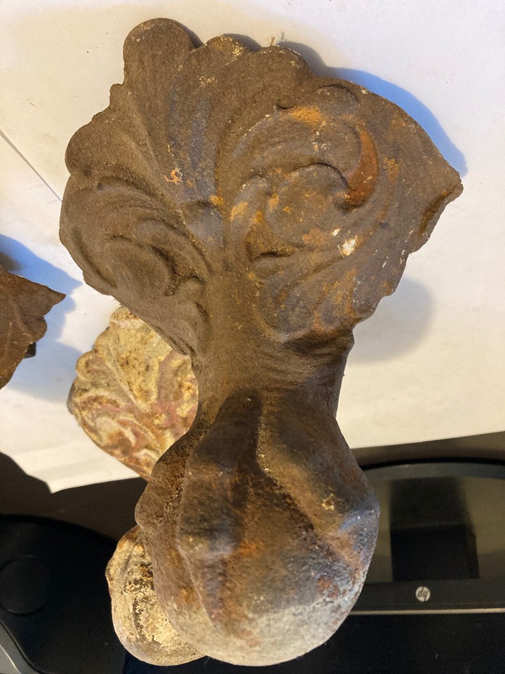 3 ANTIQUE ORNATE VICTORIAN EAGLE TALON CLAWFOOT CAST IRON BATH BATHTUB ...