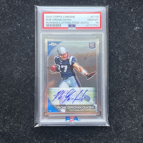 2010 Topps Chrome Rob Gronkowski Running Rookie Card Auto #C112 PSA 10 ...