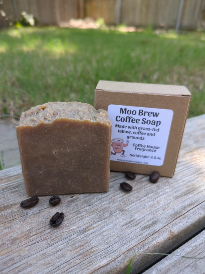 MOO BREW RUSTIC HANDCRAFTED COFFEE TALLOW-BASED SOAP BAR, COFFEE HOUSE FRAGRANCE | eBay