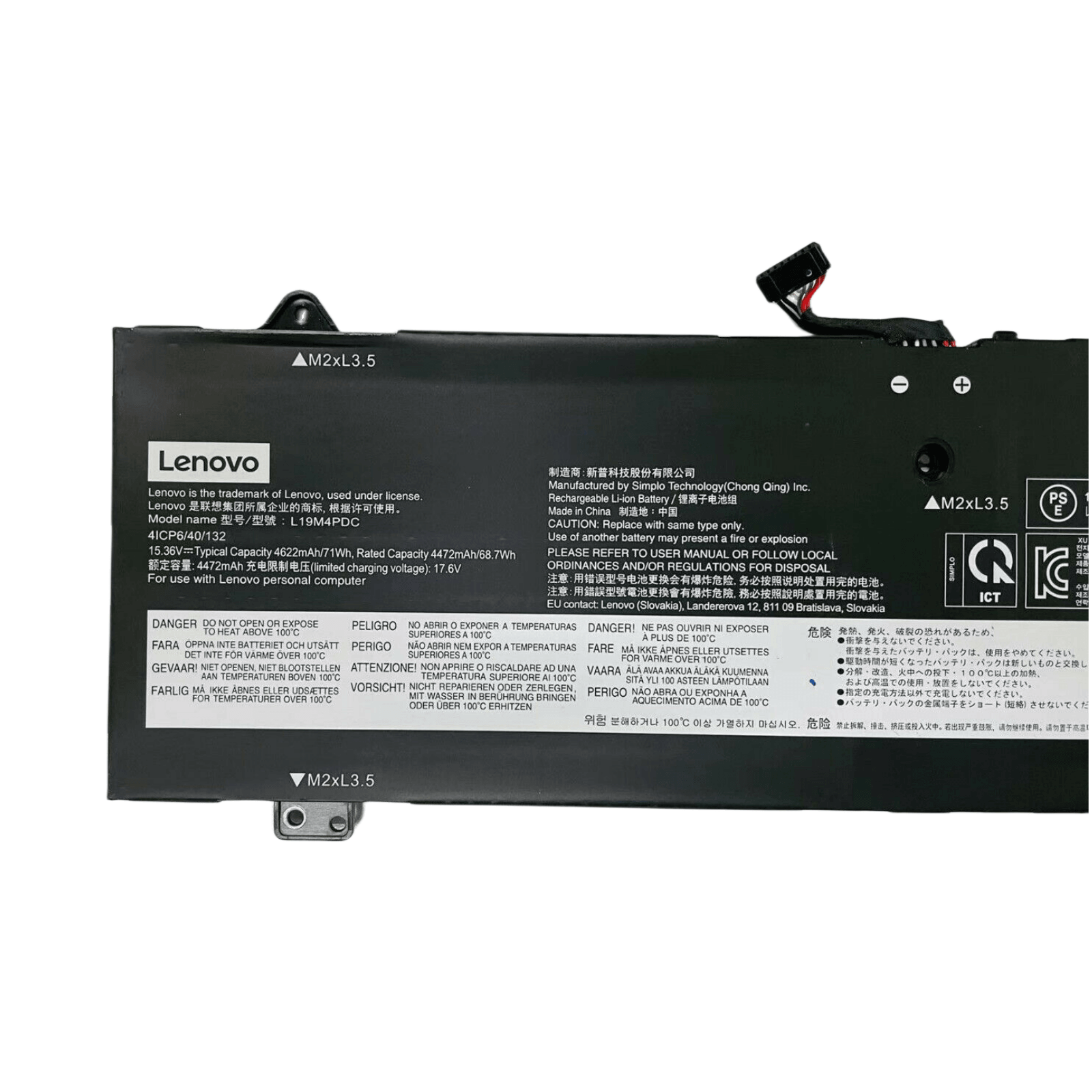 New Genuine L19M4PDC L19C4PDC L19L4PDC Battery For Lenovo Ideapad Yoga ...