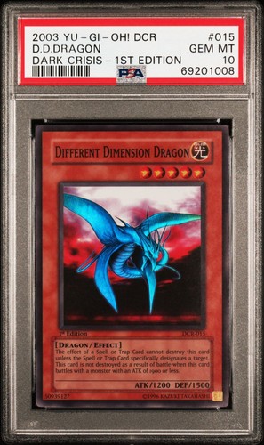 Yugioh Different Dimension Dragon DCR-015 1st Edition PSA GEM MINT 10 ...