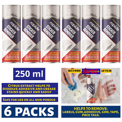 6X Sticker Remover Spray Rapide Helps Remove Stickers Gum Adhesive ...
