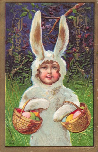 EASTER ANTIQUE COLLECTIBLE EASTER GREETINGS Cute Wascally Wabbit! -He ...
