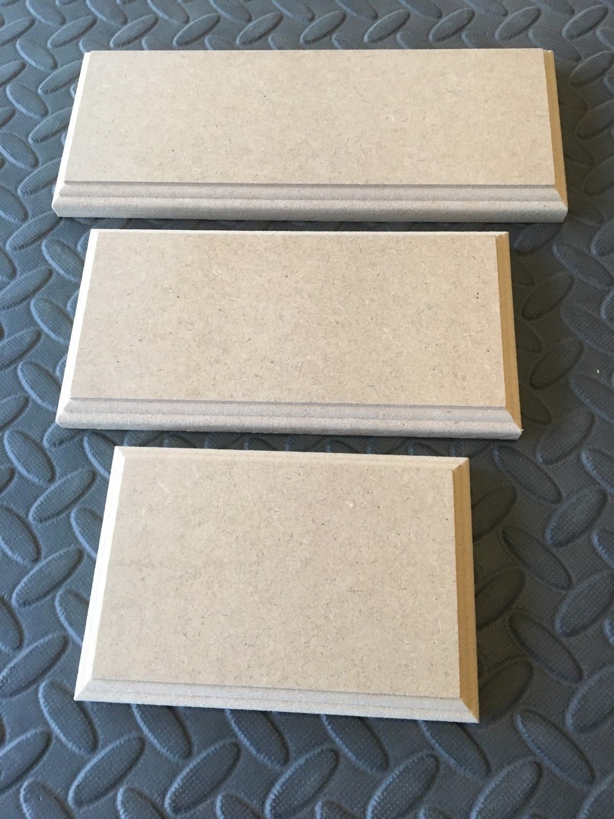 WOODEN PLAQUES Rectangles 18mm MDF blank signs plinths stands Top ...