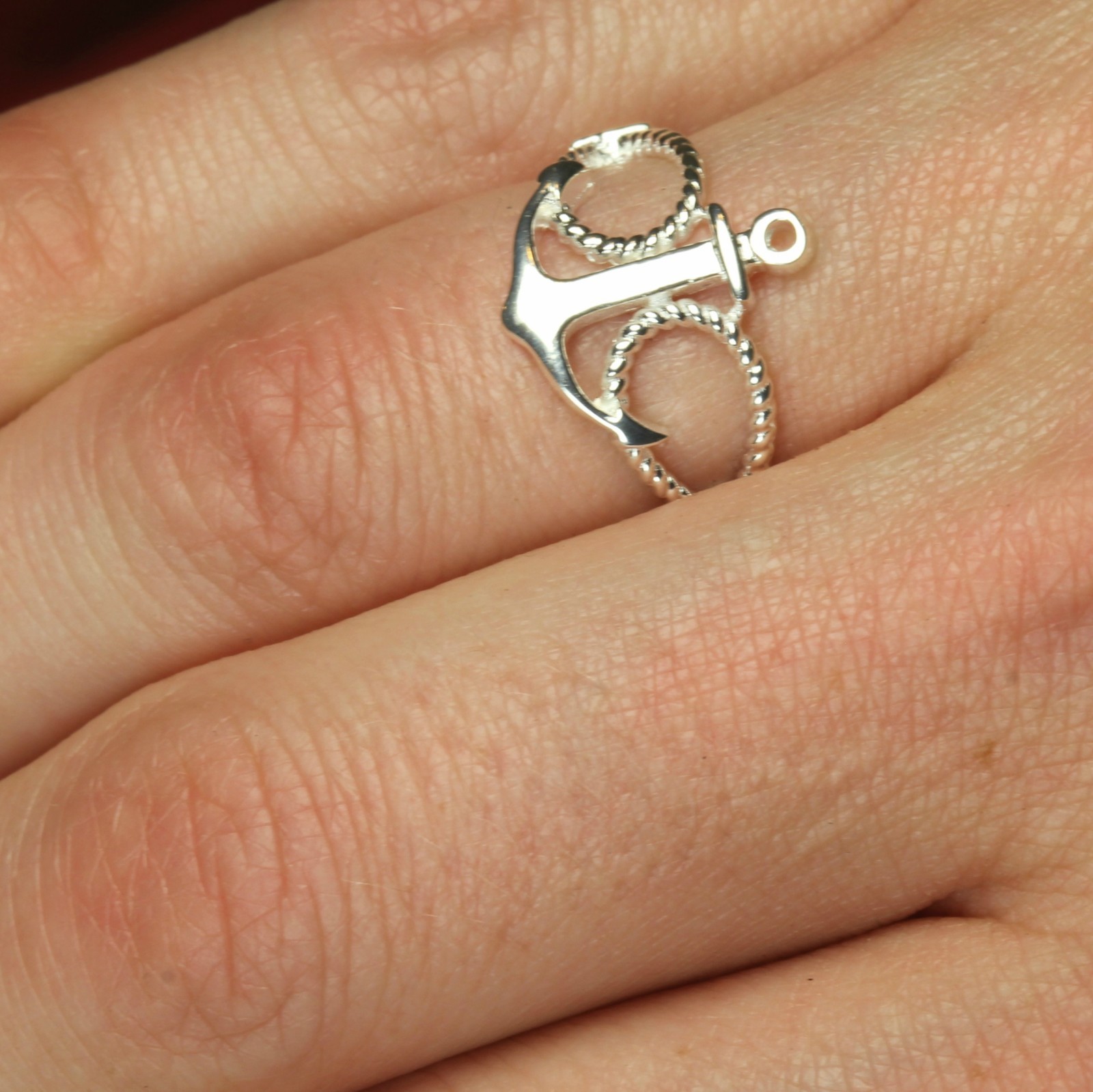 Solid Sterling Silver Nautical Sailor's Rope and Anchor Ladies Fashion ...