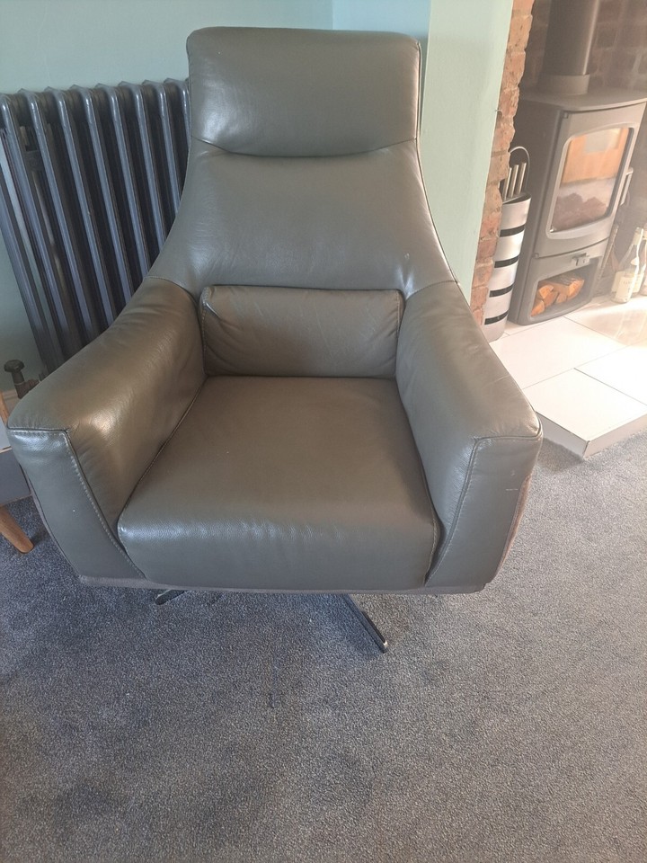 Modern leather and seude sette and chairs, DFS Iconica range ...