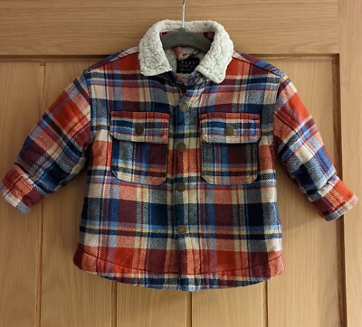 Boys Next Red & Blue Check Shacket/Jacket, Age 9-12 Months | eBay UK