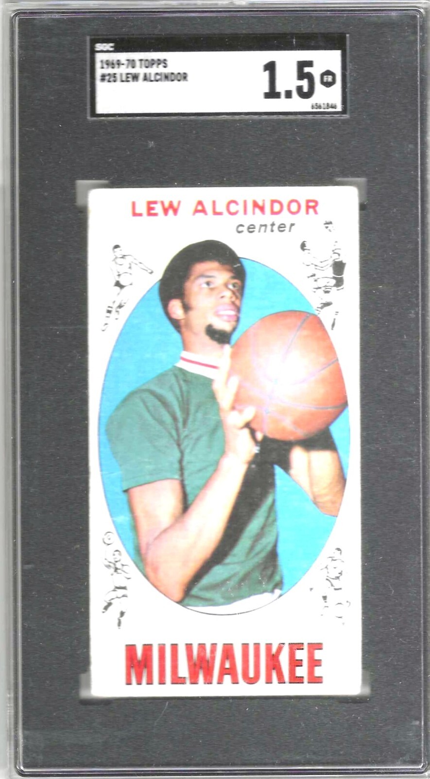 1969-70 Topps #25 Lew Alcindor Rookie Kareem Abdul Jabbar RC SGC1.5 ...