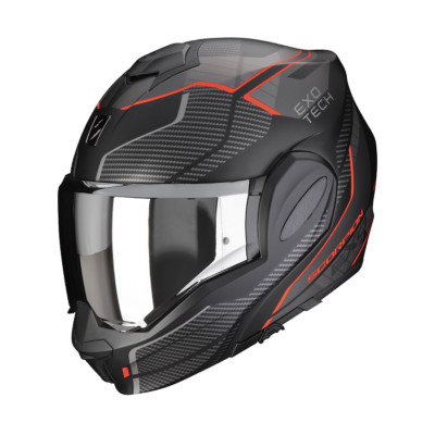 Helmet Modular Scorpion EXO TECH EVO Animo Red, REVERSIBLE, XS Helmet ...