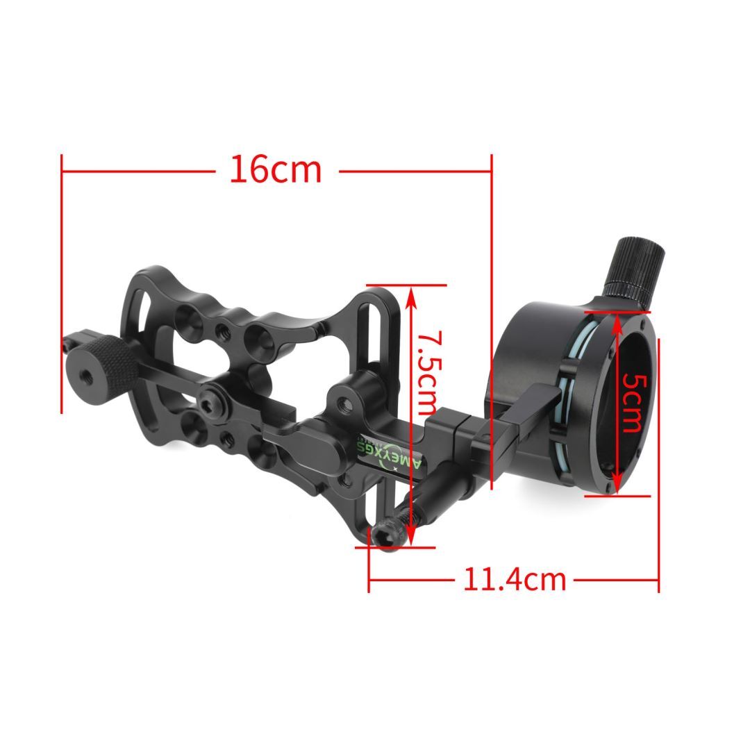AMEYXGS Archery Sight Compound Bow Single 1 Pin 4X 6X 8X Lens 0.019 ...