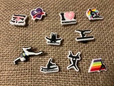 Set of 10 Gymnastics Croc Charms Shoe Charms for Girls Sports Women ...