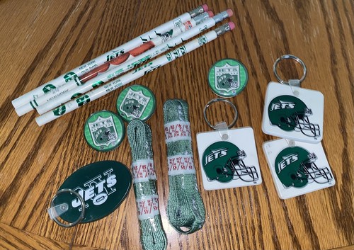Vintage 1980’s New York Jets Fan Souvenir Memorabilia Lot Shoelaces Key ...