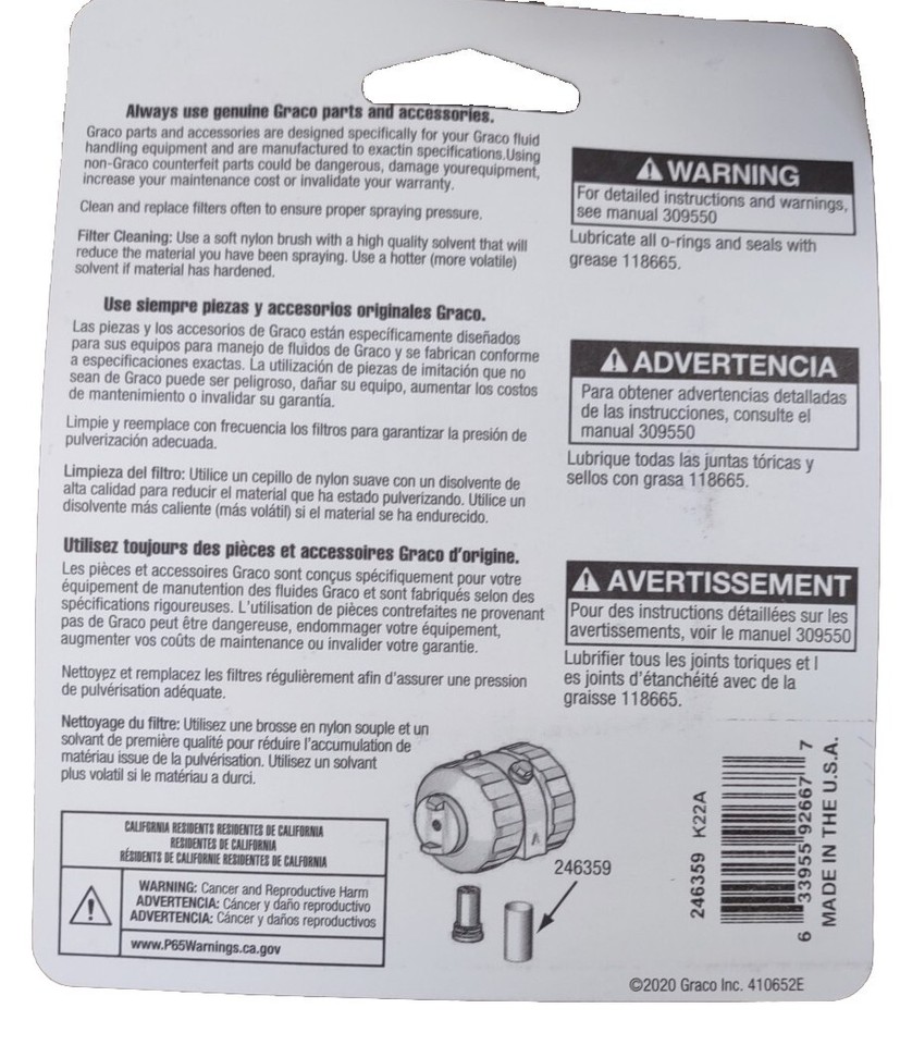 Graco Fusion Gun Filter 80 Mesh 10 pack 246359 | eBay