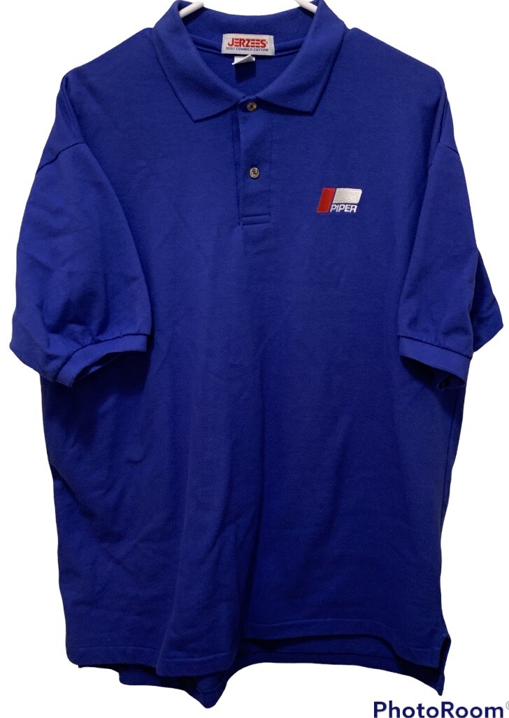 VTG 90s Jerzees Brand Polo Piper Aircraft Corporation… - Gem