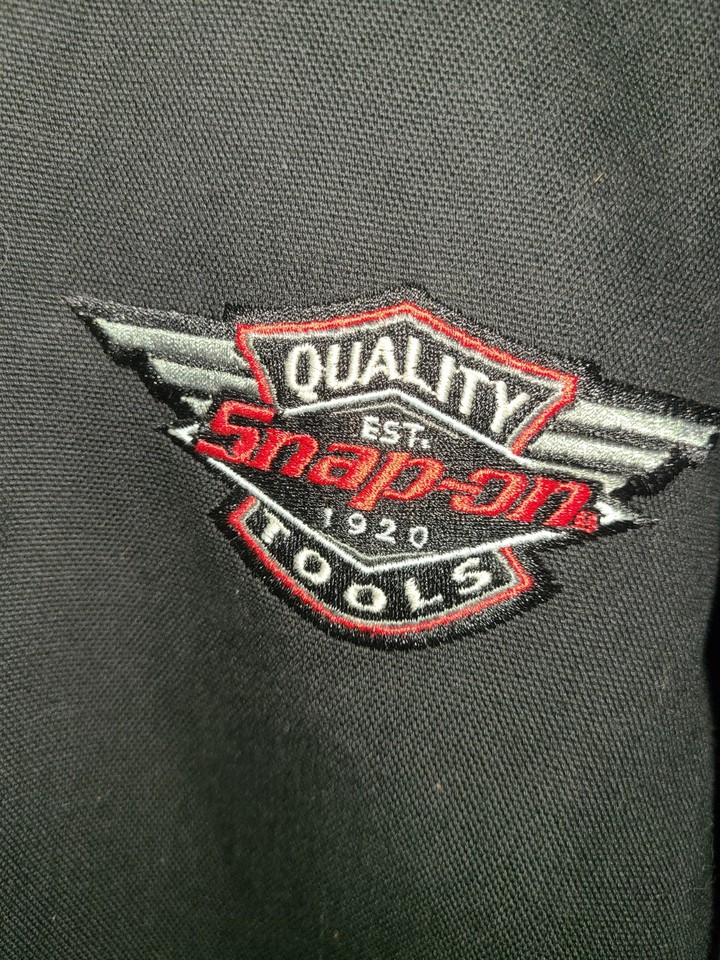 Vintage Snap-On Tools Work Jacket Men’s L Black Full Zip Quilted Canvas ...