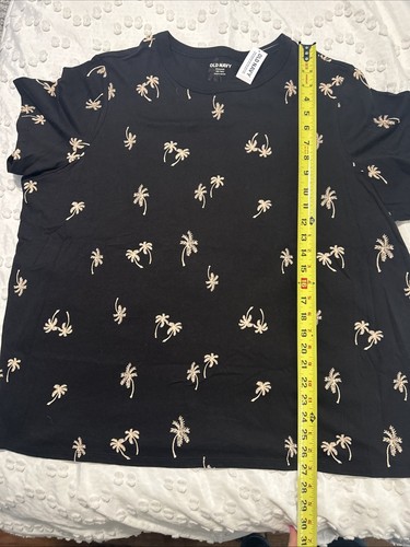 old navy xxl tall women black with palm trees tunic tee NWT | eBay
