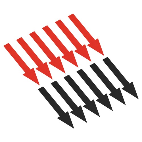 Directional Arrow Sticker, 24 Pack PVC Removable Self Adhesive Decal ...