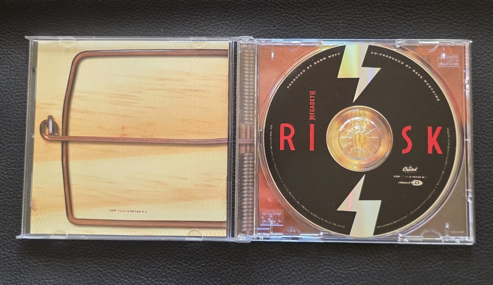 Megadeth Risk CD - Signed By Dave Mustaine & David Ellefson & Marty ...