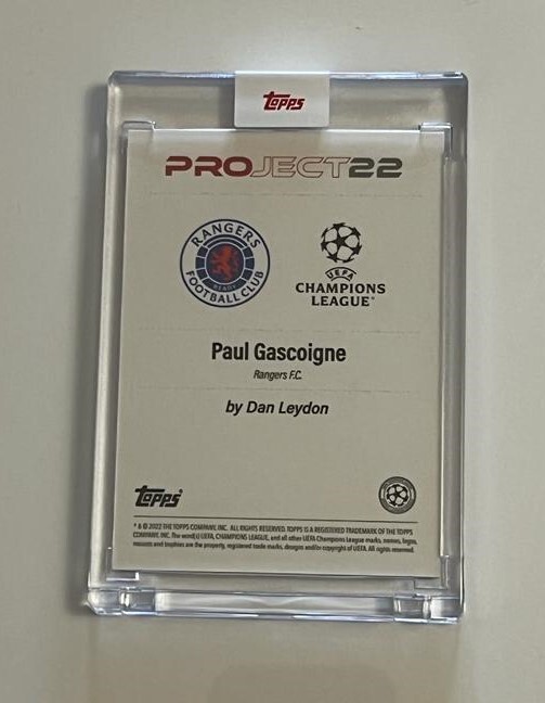 Topps Project 22 - Paul Gascoigne designed by Dan Leydon - Rangers | eBay