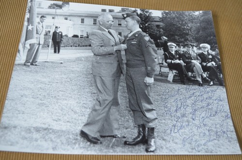 Melvin Biddle Signed 8x10 Photo CMOH Medal of Honor WWII Battle of ...