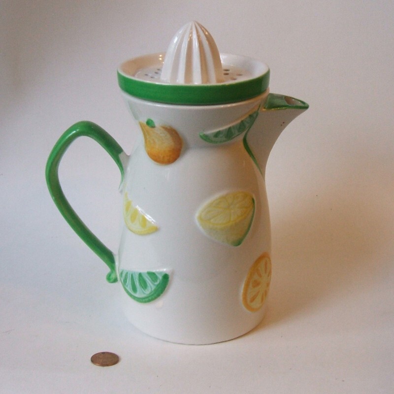Napco Good Morning Juice Pitcher and Reamer C-5352 Vintage Pottery ...