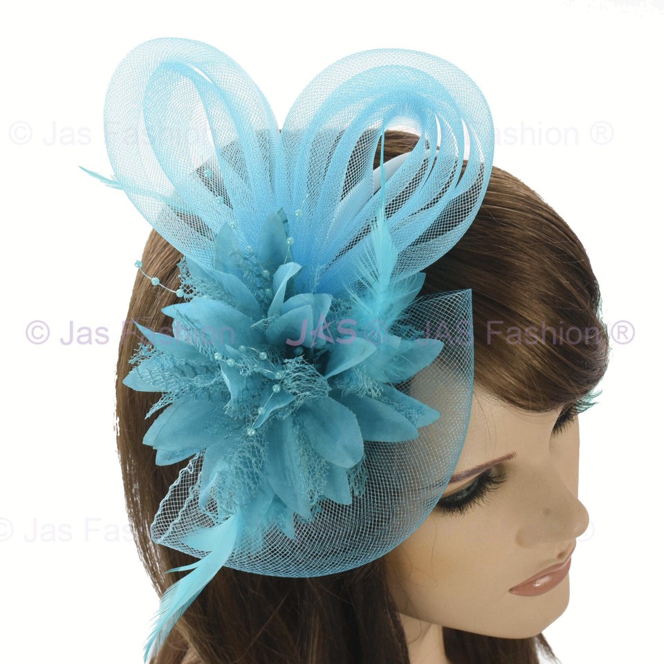 Spring Race Racing Party Melbourne Cup Feather Fascinator Headband Clip ...