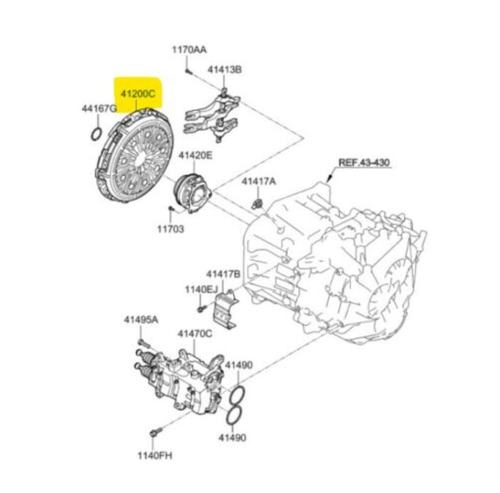 OEM Set Double Clutch 41200-2D500 NIB Ups Pre-Facelift for Kia Seltos ...