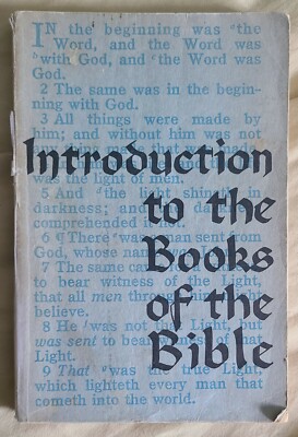 Introduction to the Books of the Bible by Christopher F Drewes - 1965 ...