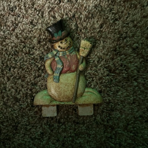 Midwest Cannon Falls Door Knocker Topper Christmas Snowman Cast Iron ...