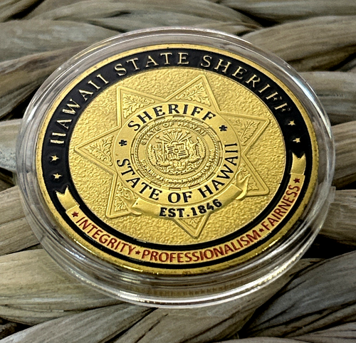 HAWAII STATE SHERIFF Est. 1846 St. Michael Challenge Coin Gift | eBay