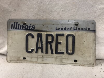 Vintage 1980's Illinois Vanity License Plate “CAREO” | eBay