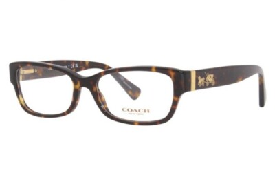 COACH HC6078 5120 Dark Tortoise Rectangle 54 mm Demo Lens Woman's ...