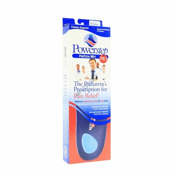 Powerstep Protech MET Full Length Orthotic Insoles Mens 10-10.5 Womens ...
