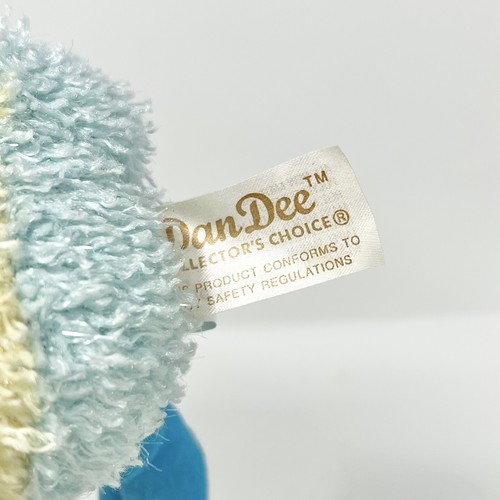 Yellow Blue Bumble Bee Smiling 10” Dandee Plush Soft Stuffed Animal ...