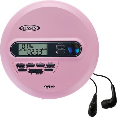 Jensen CD-65 Portable Personal CD Player CD/MP3 Player + Digital AM/FM ...