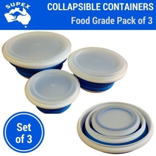 Supex Collapsible Set of 3 Containers Brand NEW Camping Outdoors | eBay