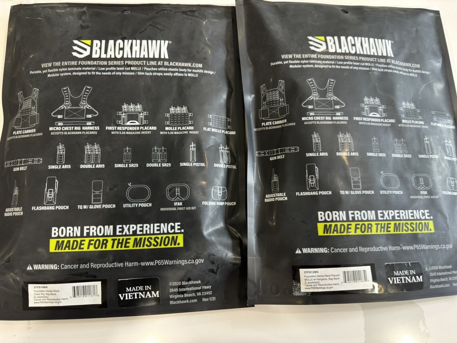 Blackhawk Foundation Series Black Chest Rig With 3x1 Kangaroo Placard ...