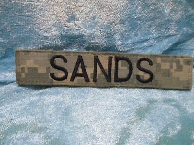 Name Tag Military Patch SANDS | eBay